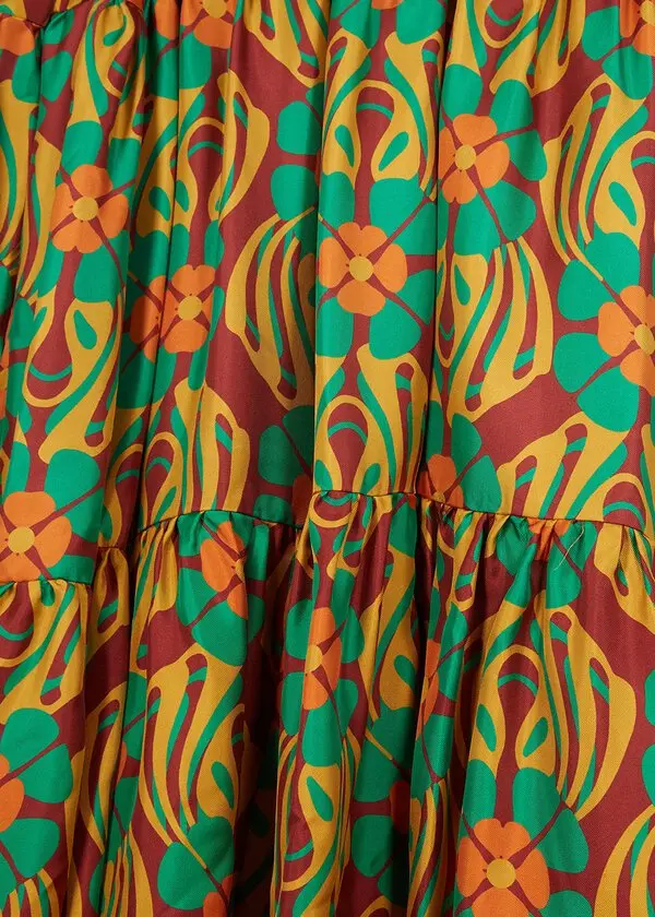 La DoubleJ Jennifer Jane Printed Silk-twill Midi Dress