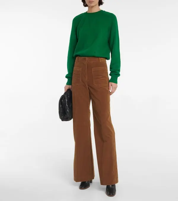 Victoria Beckham Alina Corduroy Wide-leg Pants