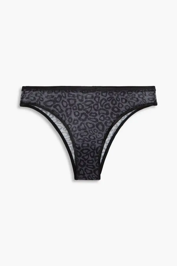 Cosabella Soire Confidence Leopardprint Stretchmesh Lowrise Briefs
