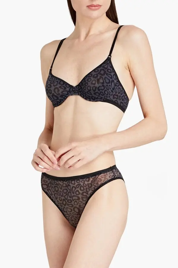 Cosabella Soire Confidence Leopardprint Stretchmesh Lowrise Briefs