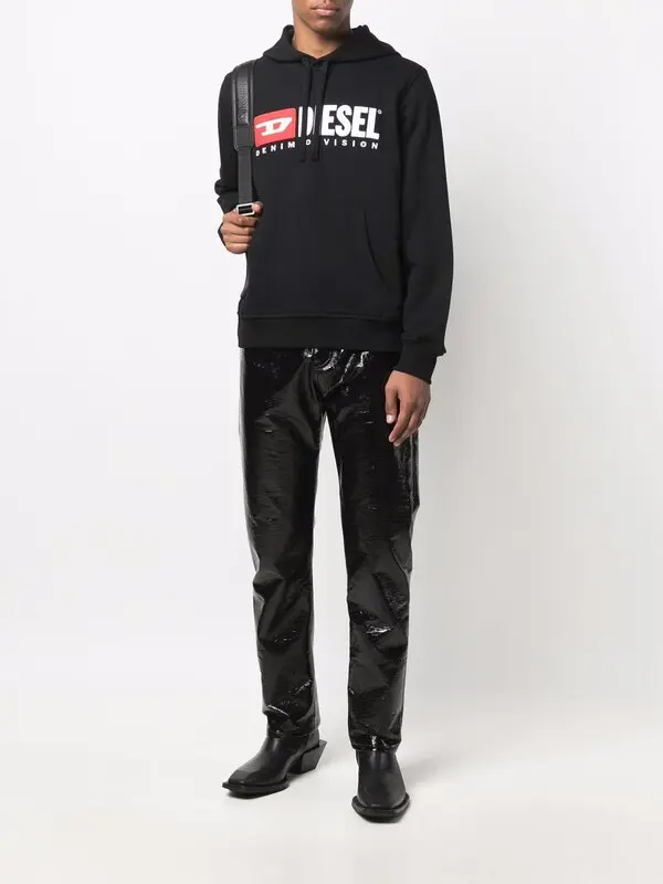 DIESEL® S-ginn-hood-div Logo-appliqué Hoodie