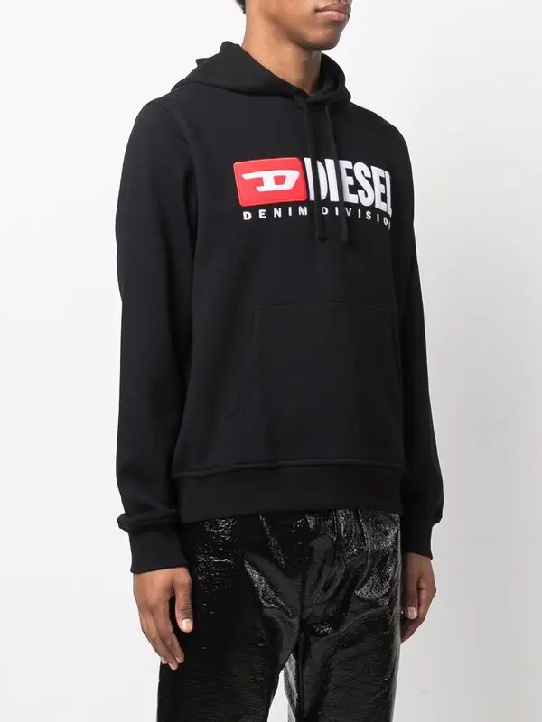 DIESEL® S-ginn-hood-div Logo-appliqué Hoodie