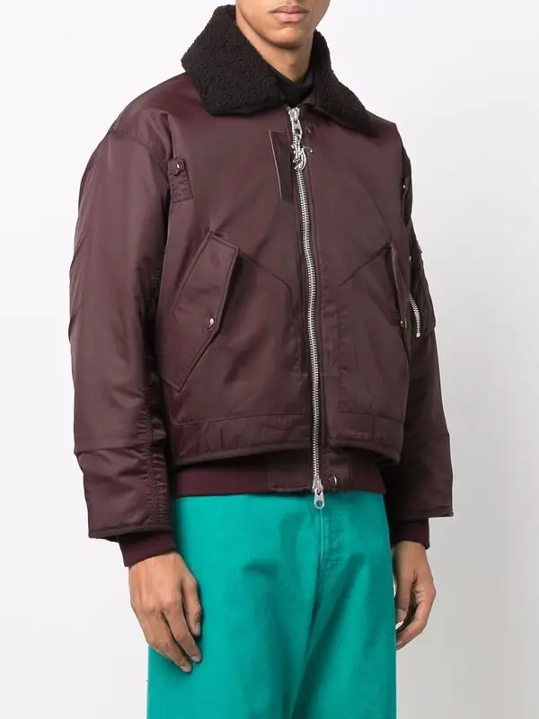 Eytys Polar Aviator Bomber Jacket In Red - 30% Off | Editorialist