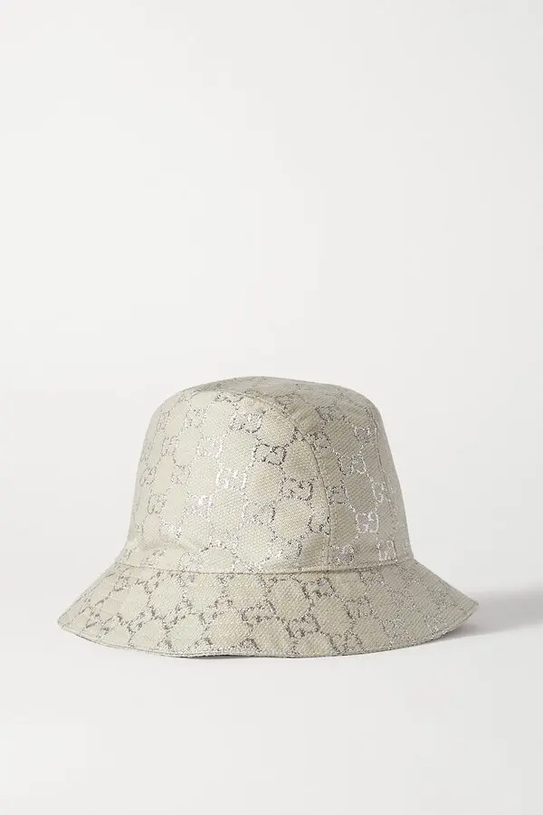 Gucci Metallic Wool-blend Jacquard Bucket Hat