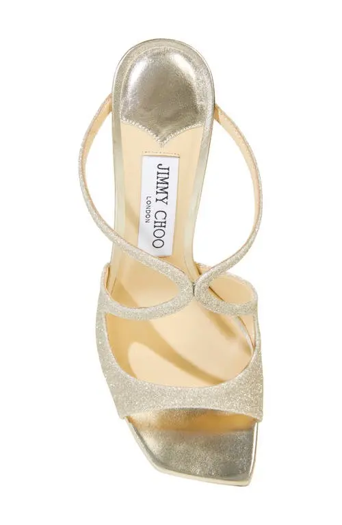 JIMMY CHOO Anise Glitter Strappy Sandals