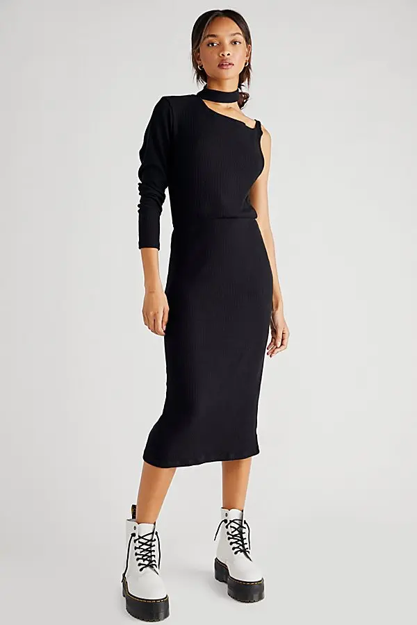 lna cut out dress Black LNA cutout dress