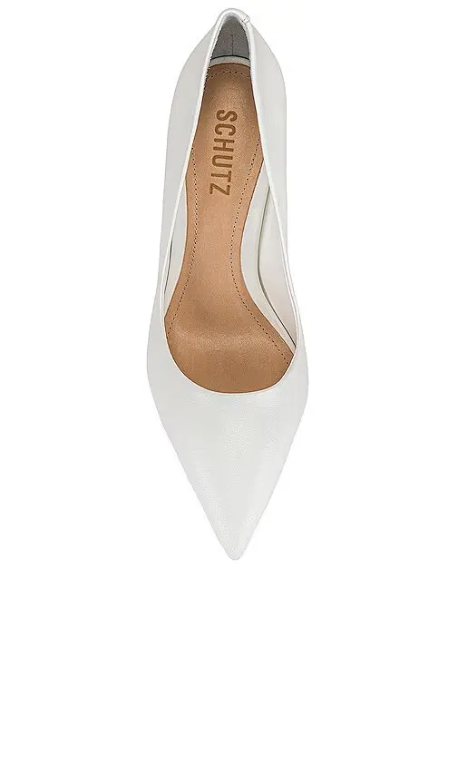 Schutz Lou Pump Stiletto Heel, Pointed Toe - White