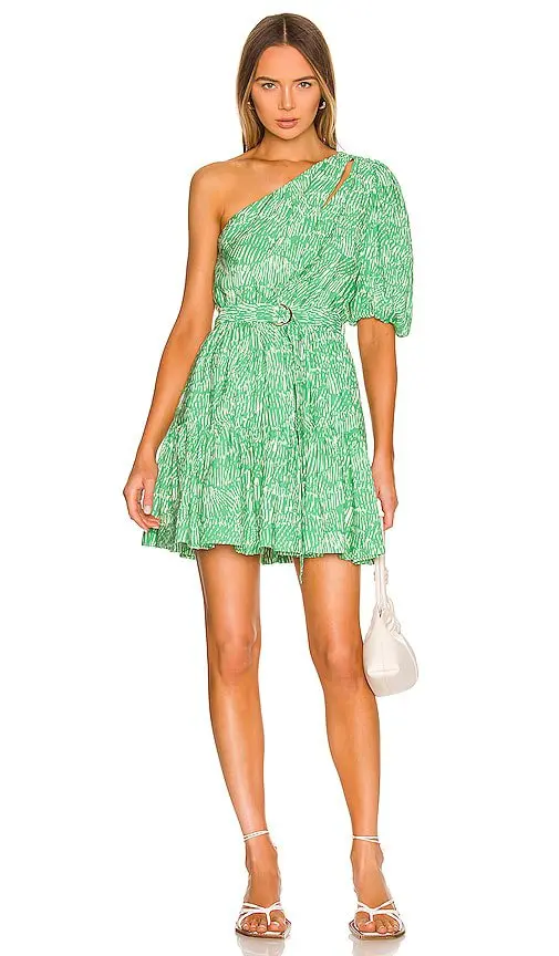 Simkhai Adriana Mini Dress In Green In Kelly Abstract Fern - 30% Off |  Editorialist