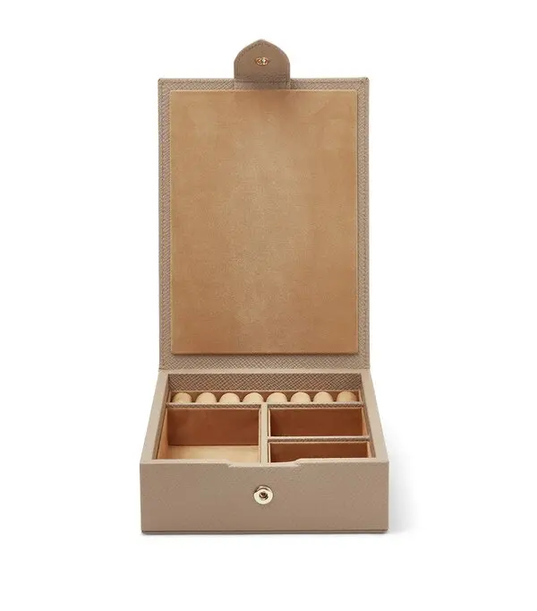 Smythson Leather Travel Box - Beige