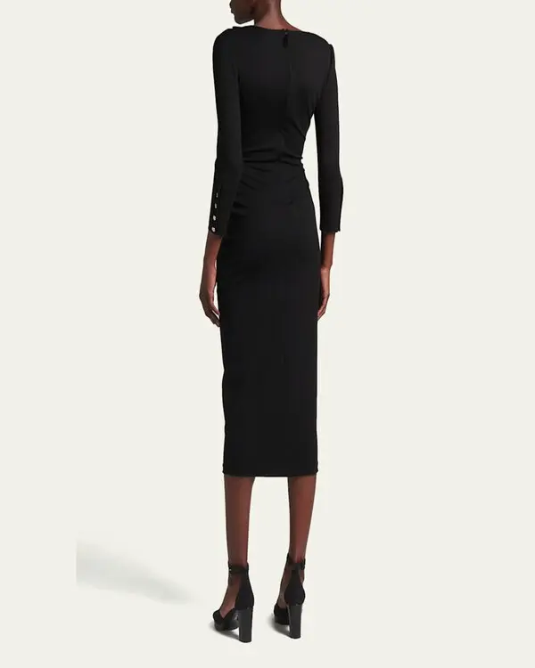 Giorgio Armani Asymmetric Keyhole Midi Dress