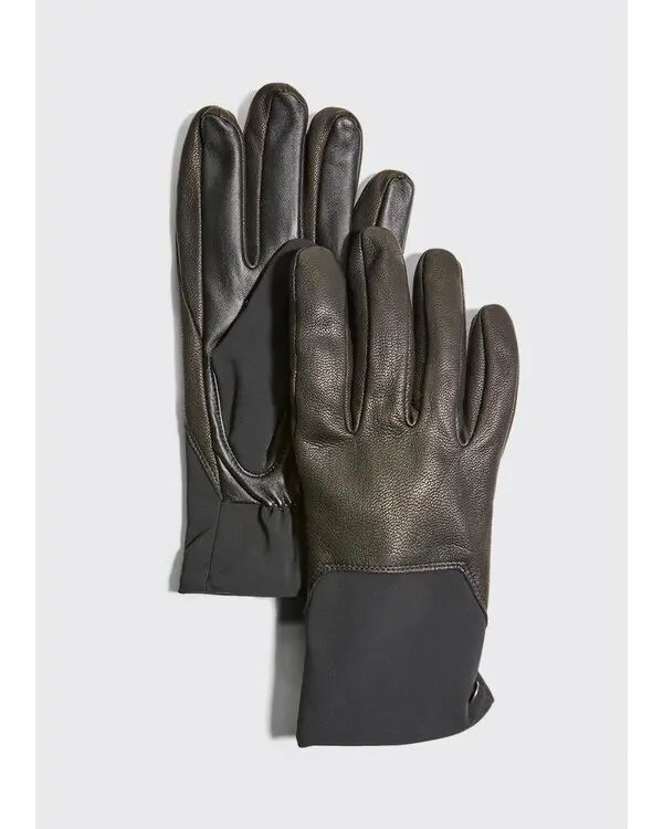 Canada Goose Mixed-media Touchscreen Gloves - Black