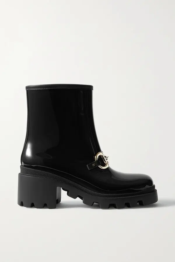 Gucci Trip Horsebit-detailed Rubber Rain Boots