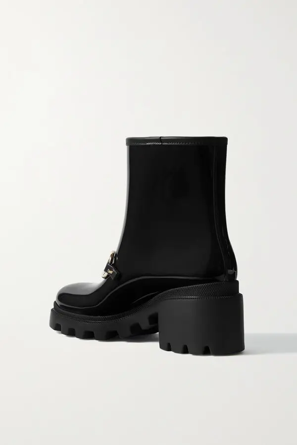 Gucci Trip Horsebit-Detailed Rubber Rain Boots - Black
