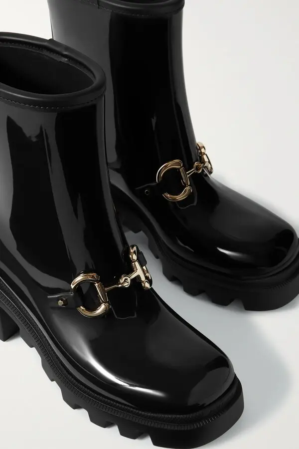 Gucci Trip Horsebit-detailed Rubber Rain Boots