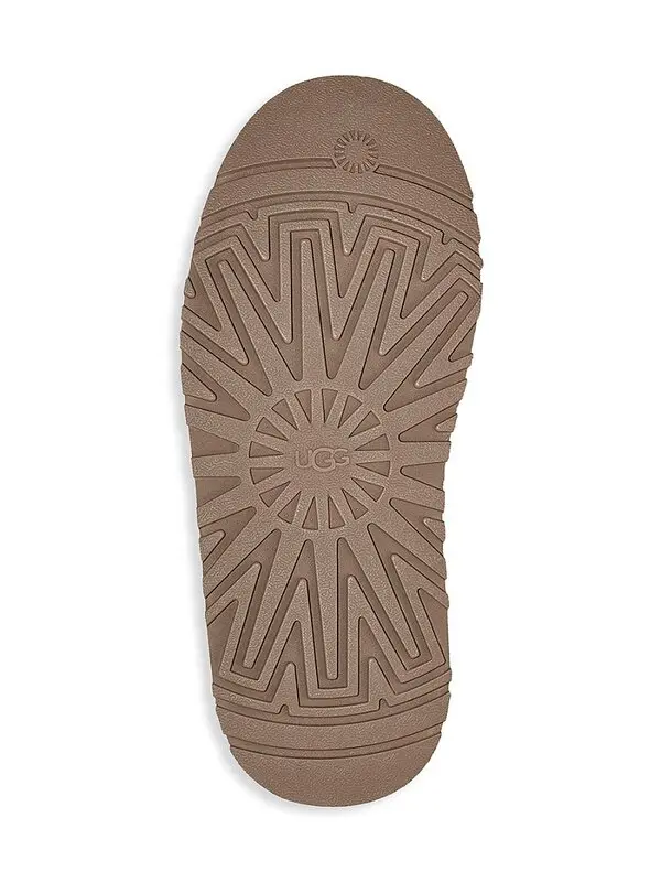 UGG Tazz Suede Platform Slippers - Chestnut