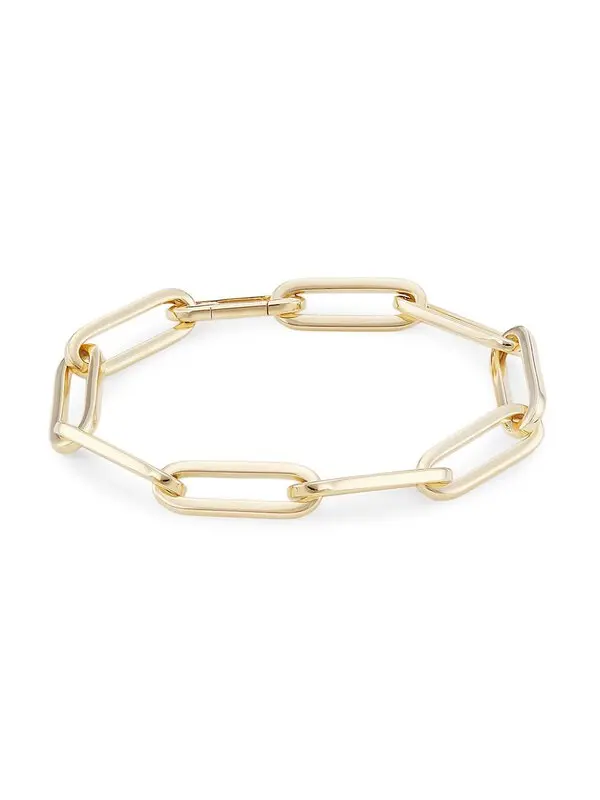 Saks Fifth Avenue Collection 14k Paper Clip Chain Bracelet/7 - Yellow Gold