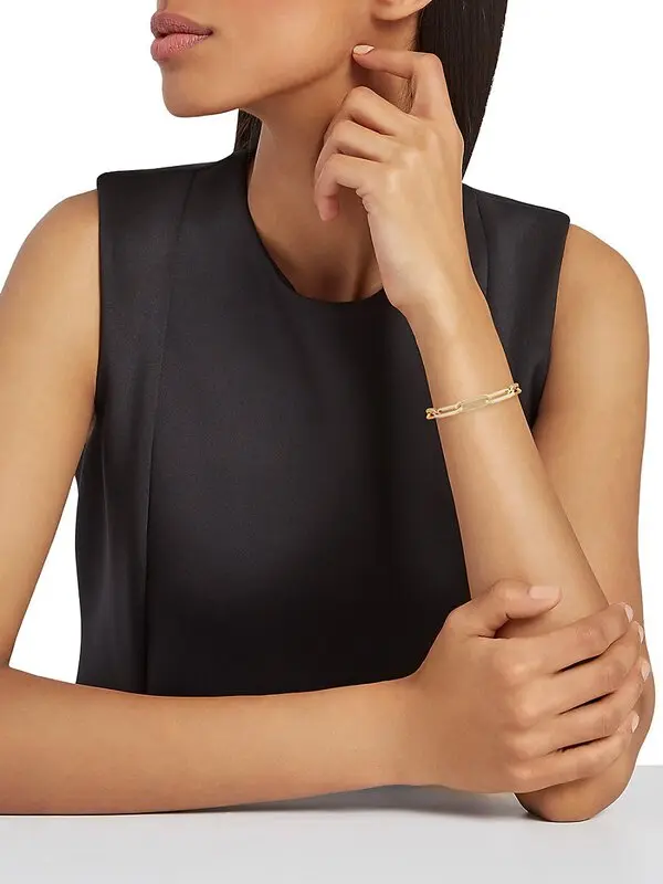 Saks Fifth Avenue Collection 14k Paper Clip Chain Bracelet/7