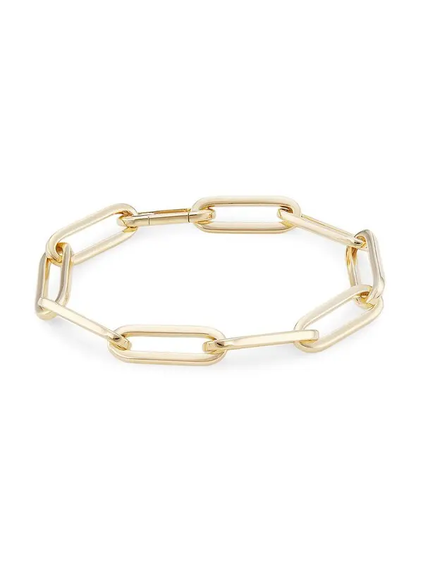 Saks Fifth Avenue Collection 14k Paper Clip Chain Bracelet/7