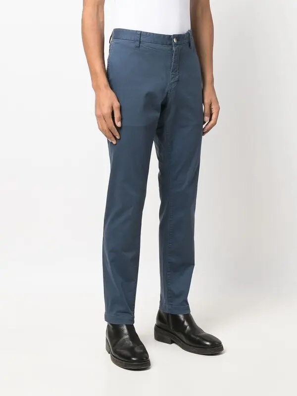 Philipp Plein Hexagon-patch Slim-fit Chinos - Blue