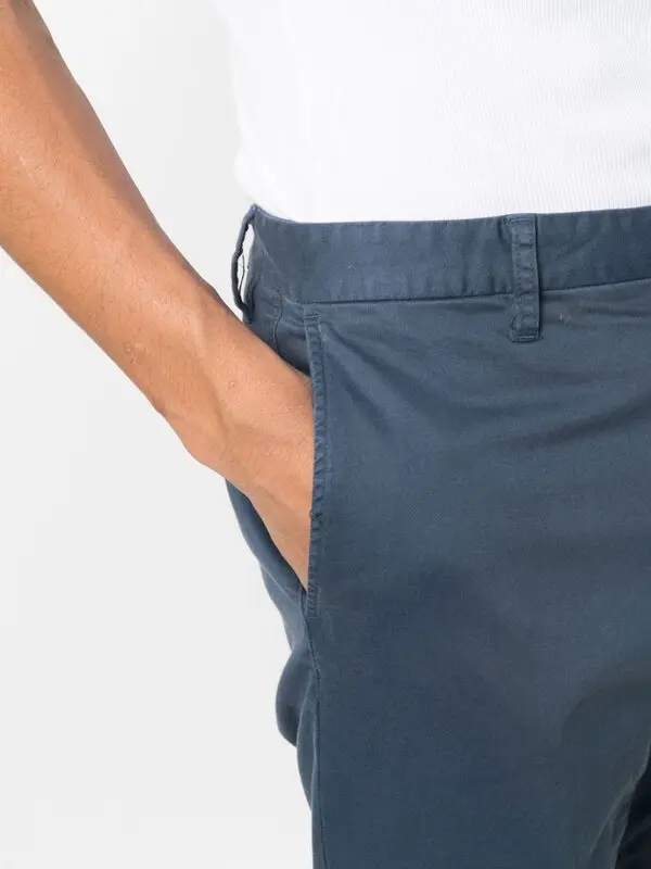 Philipp Plein Hexagon-patch Slim-fit Chinos - Blue