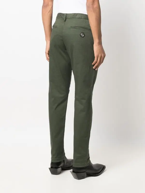 Philipp Plein Hexagon Patch Slim-fit Chinos