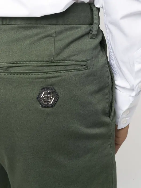 Philipp Plein Hexagon Patch Slim-fit Chinos