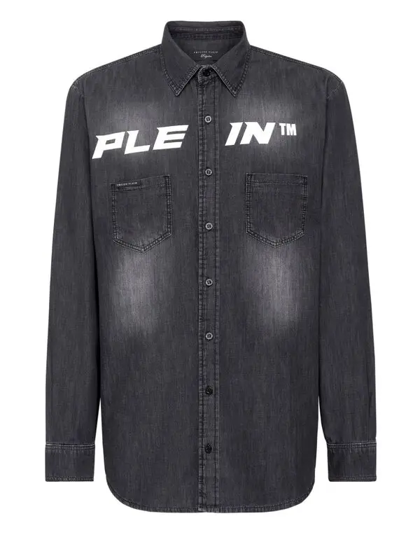 Philipp Plein Plein™ Logo Denim Shirt