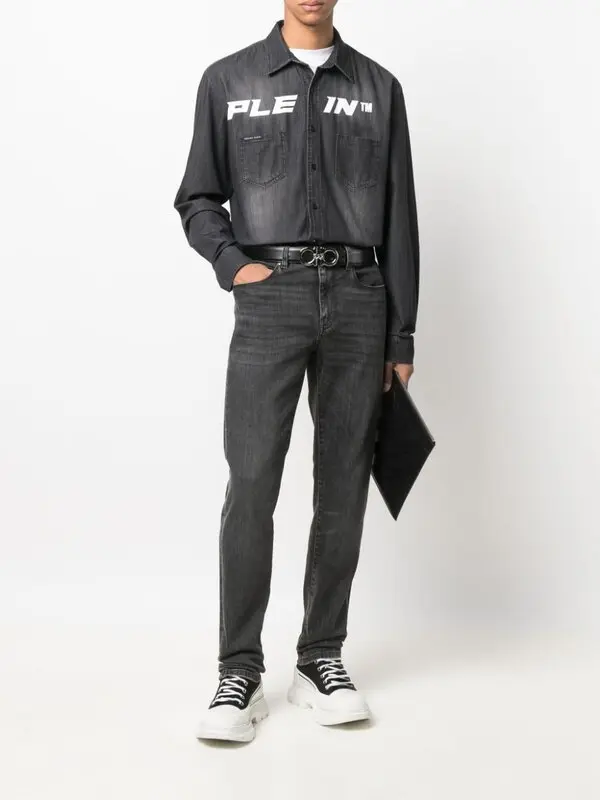 Philipp Plein Plein™ Logo Denim Shirt