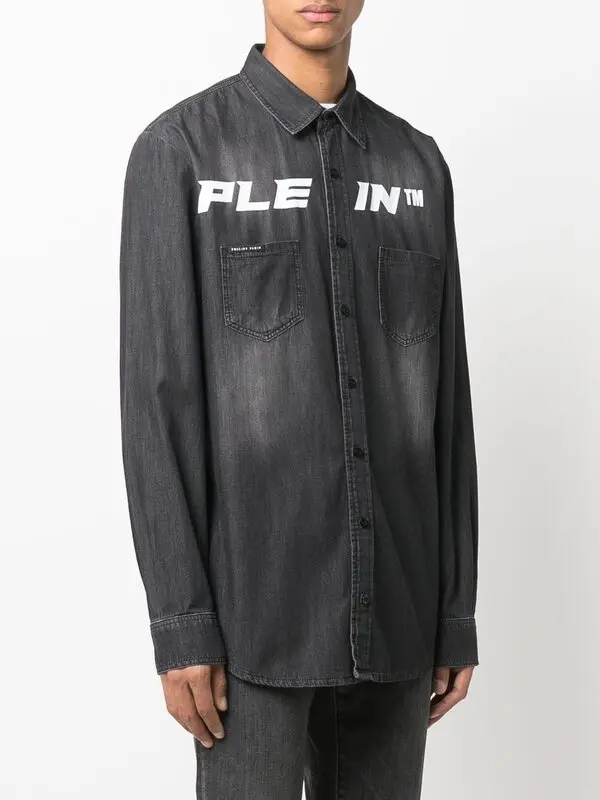 Philipp Plein Plein™ Logo Denim Shirt
