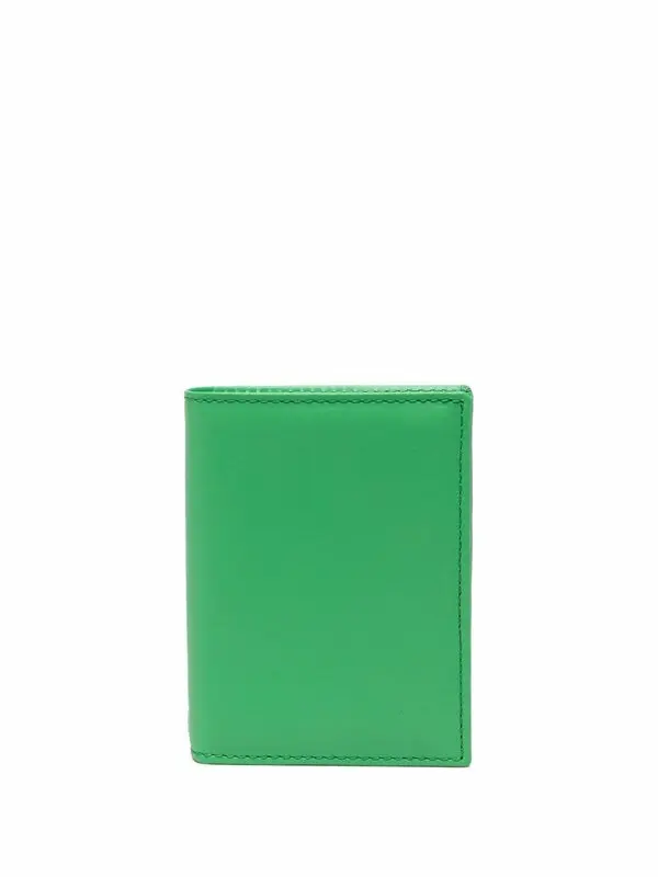 Comme Des Garçons Bi-fold Leather Wallet - Green
