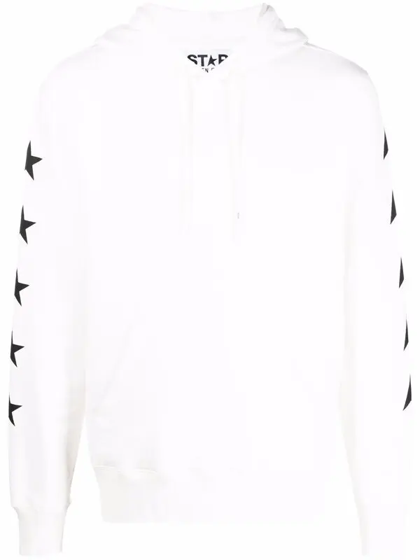 Golden Goose Star-print Cotton Hoodie - White