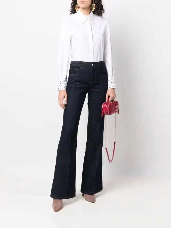 Chloé Pointelle Collar Button-up Shirt