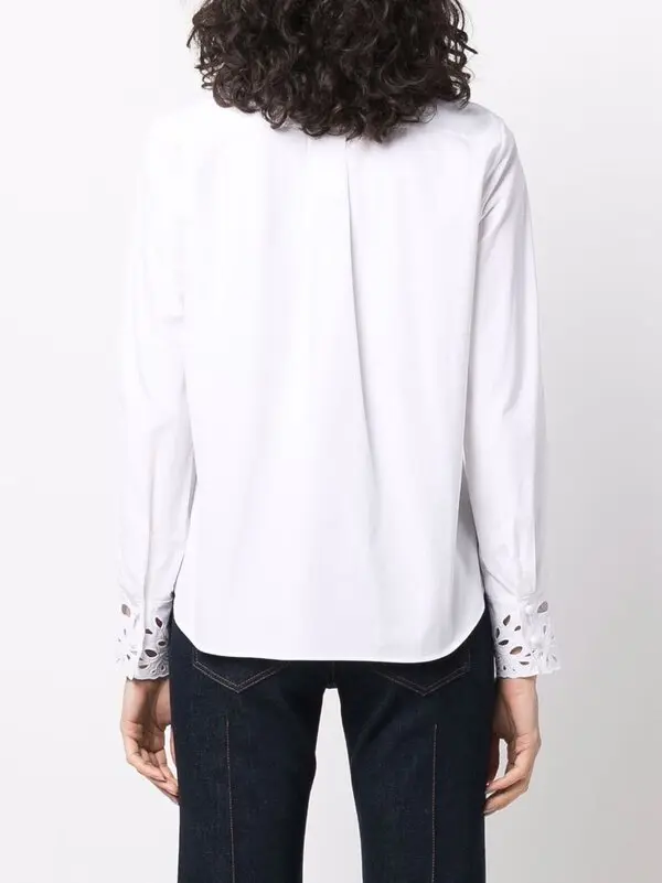 Chloé Pointelle Collar Button-up Shirt
