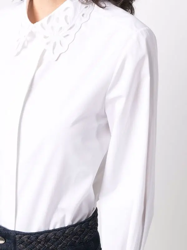 Chloé Pointelle Collar Button-up Shirt