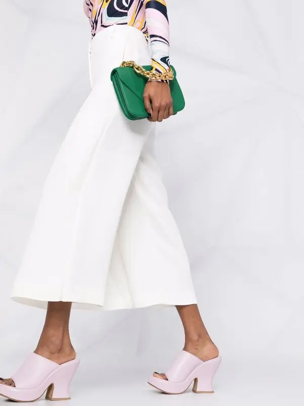 Valentino Garavani Cropped Wide-leg Trousers