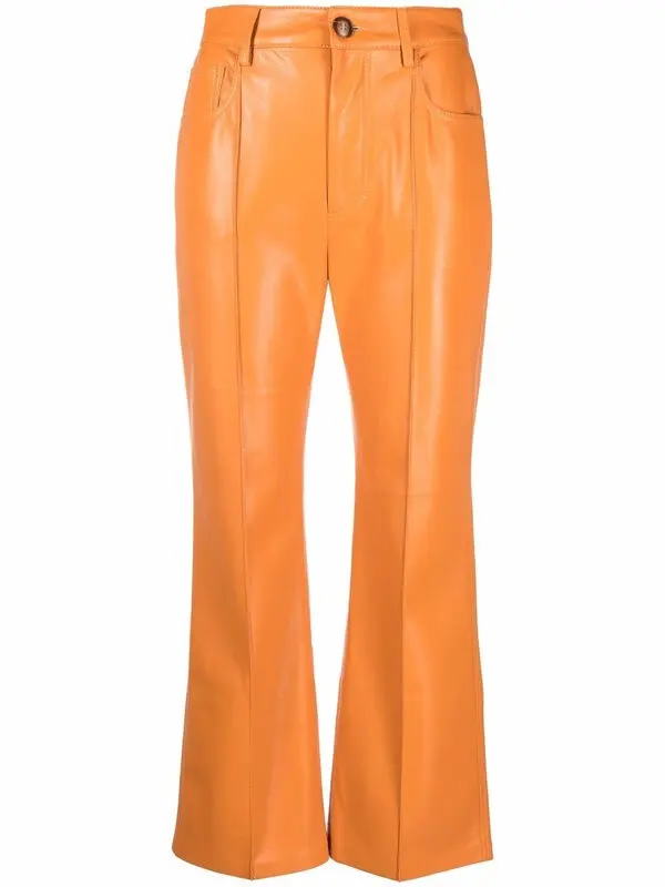 Nanushka Faux-leather Flared Trousers