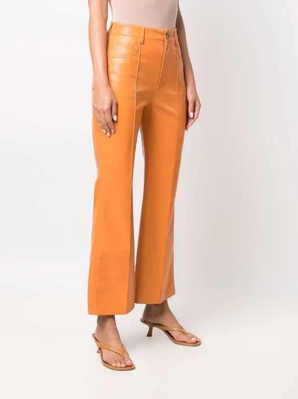 Nanushka Faux-leather Flared Trousers