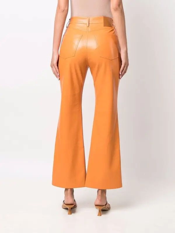 Nanushka Faux-leather Flared Trousers
