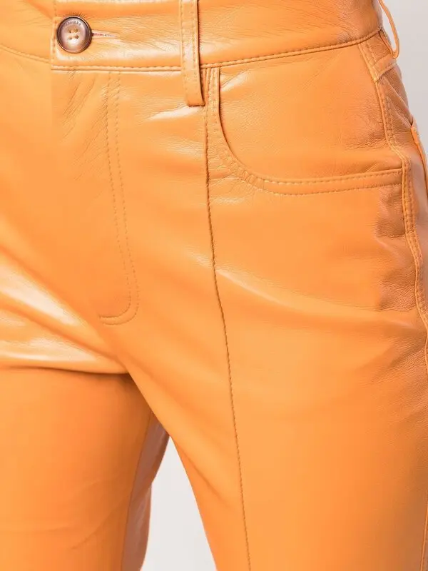 Nanushka Faux-leather Flared Trousers