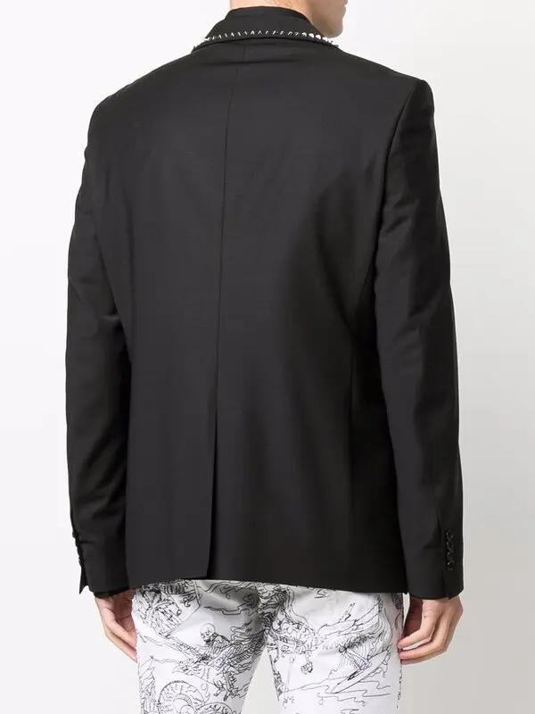 Philipp Plein Studded-trim Single-breasted Blazer