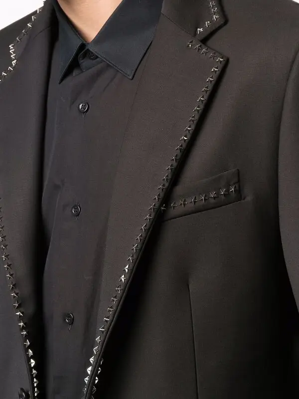 Philipp Plein Studded-trim Single-breasted Blazer