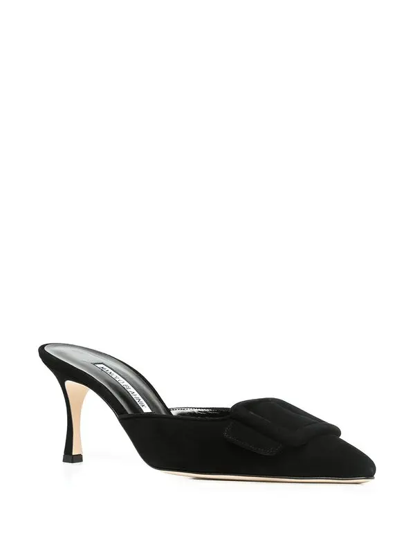 Manolo Blahnik Maysale Buckled Mules