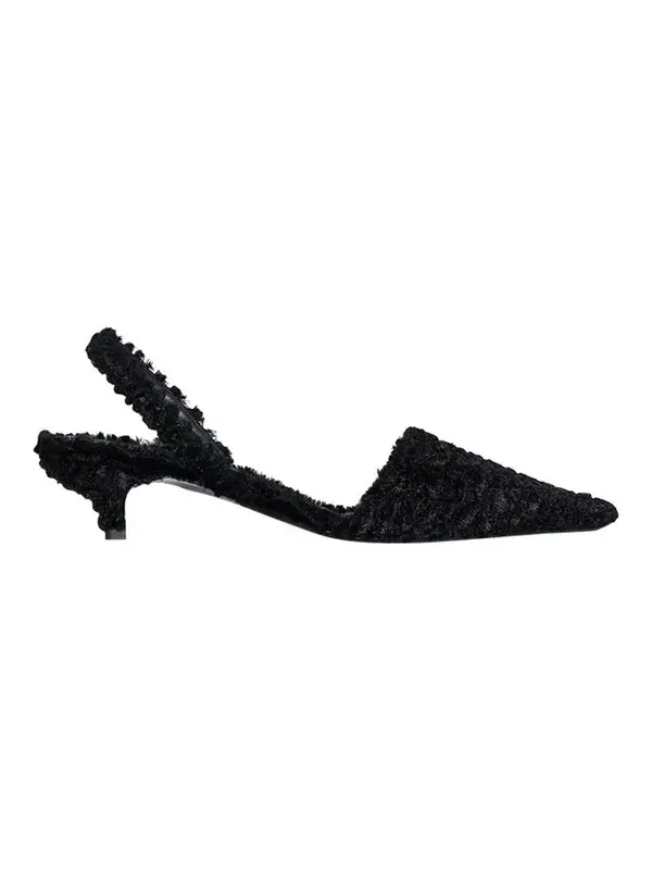 TOTEME The Slingback Faux-shearling Pumps