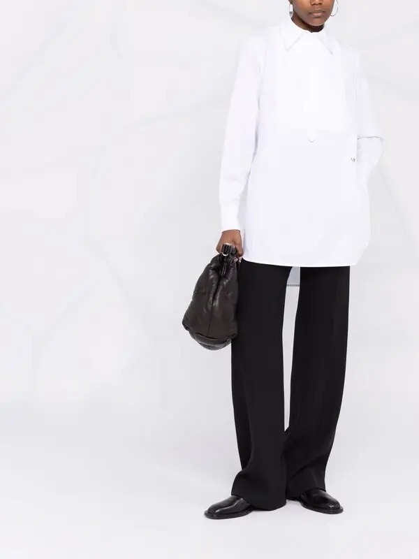 Victoria Beckham Embroidered Cotton Shirt