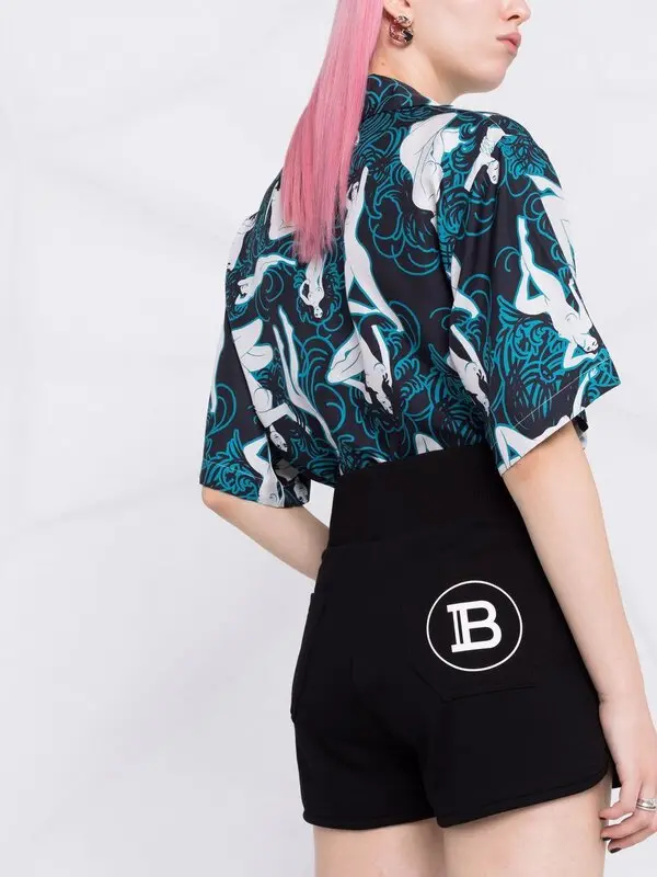 Balmain Logo Knit Shorts