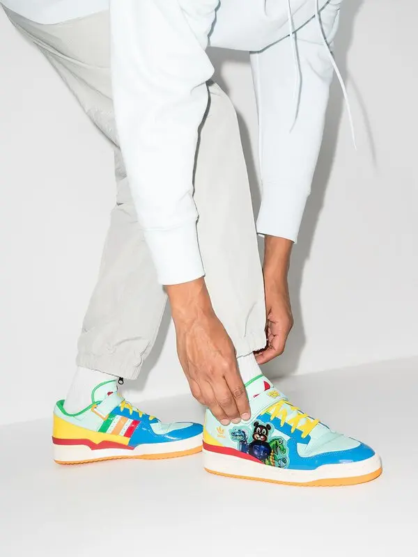 Adidas X Kerwin Frost Color-block Low-top Sneakers - Green