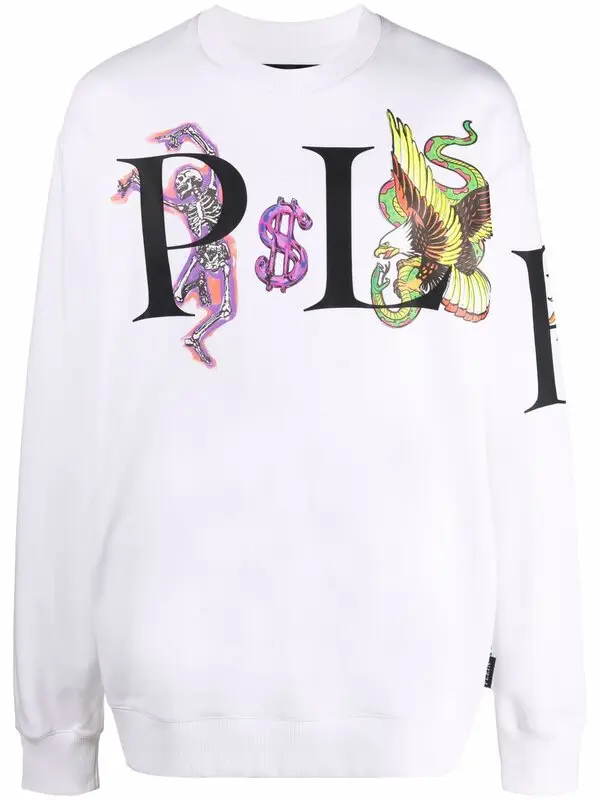 Philipp Plein Graphic-print Sweatshirt - White