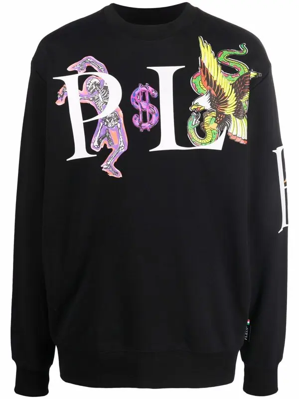 Philipp Plein Graphic-print Sweatshirt - Black