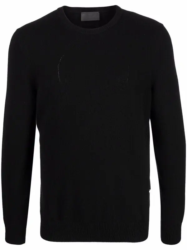 Philipp Plein Round Neck Knitted Jumper - Black