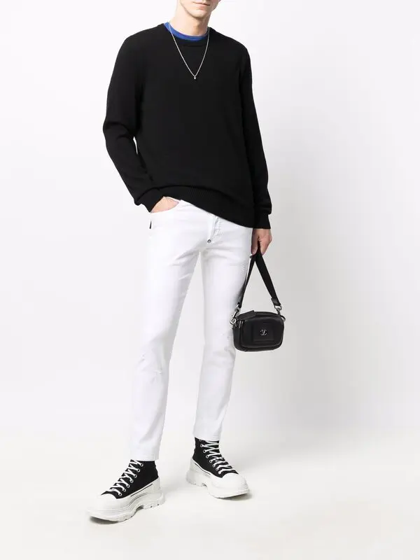 Philipp Plein Round Neck Knitted Jumper - Black
